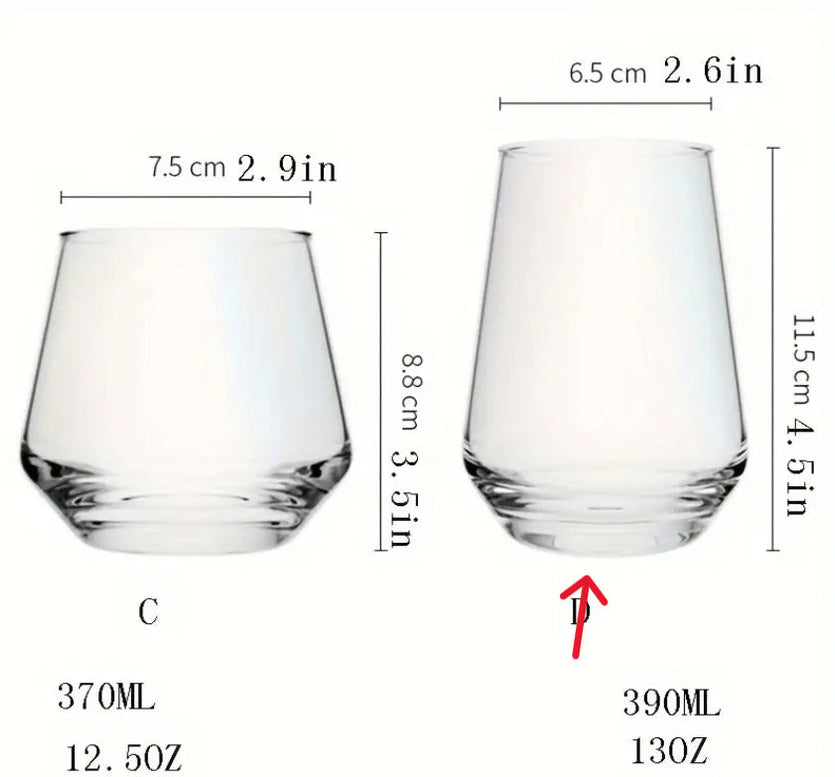 DELI Clear Glass Long Cup 390ml 6pcs X687 — Dear Home