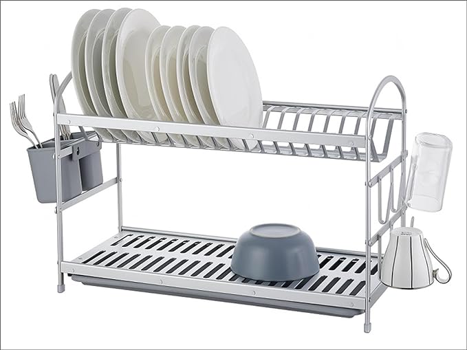 Aluminium 2 Layers Dish Rack Binca X841 — Dear Home