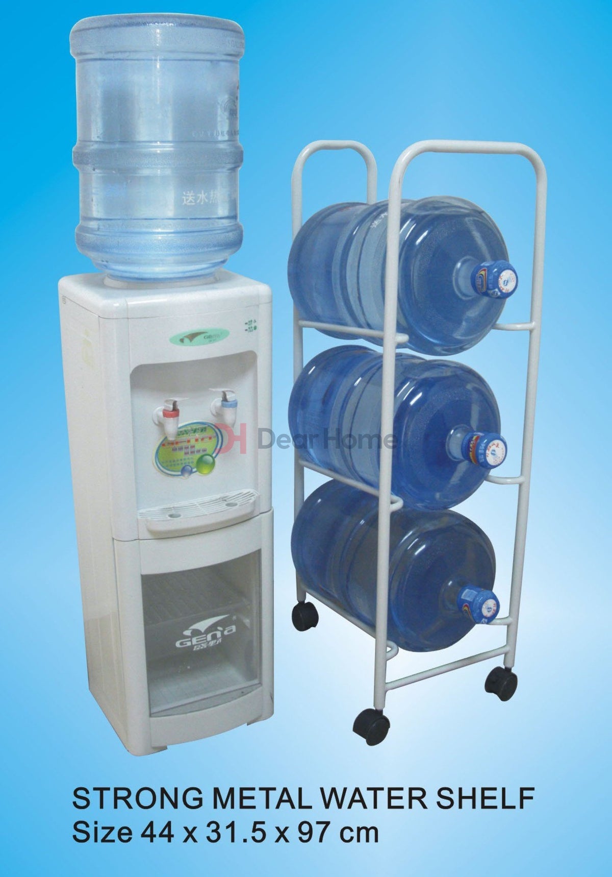 Heavy Duty Metal Gallons Water Shelf With Wheels — Dear Home