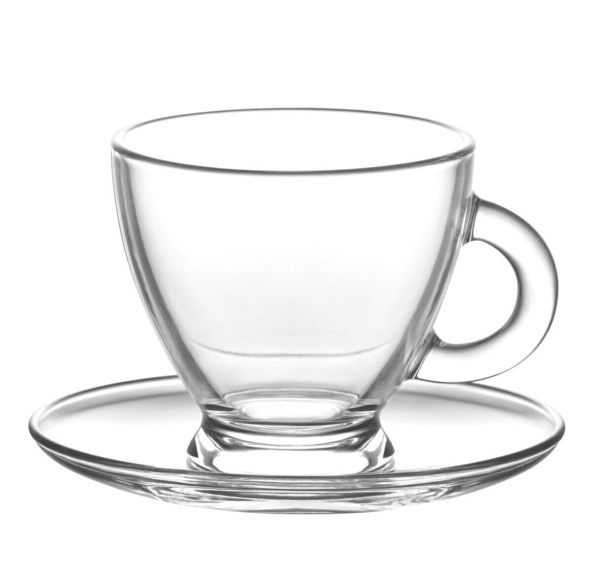 LAV ROMA GLASS 225ml TEA CUP & SAUCER 6+6 — Dear Home