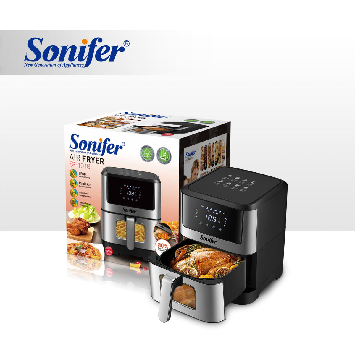Sonifer 6.5L 1500W Air Fryer SF-1028 — Dear Home