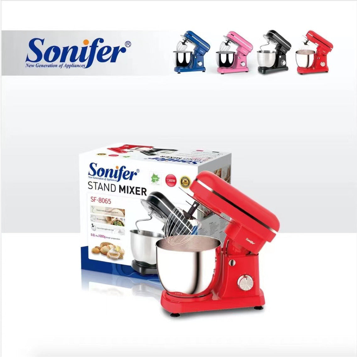 Sonifer 5L Stand Mixer 1300W SF-8065 — Dear Home