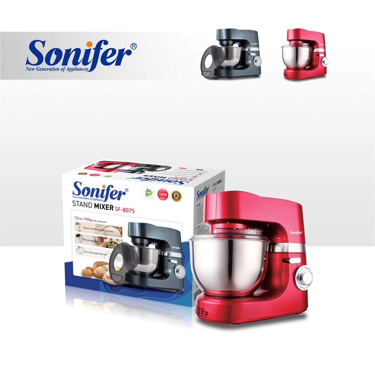 Sonifer 7L Stand Mixer 1200W SF-8075 — Dear Home