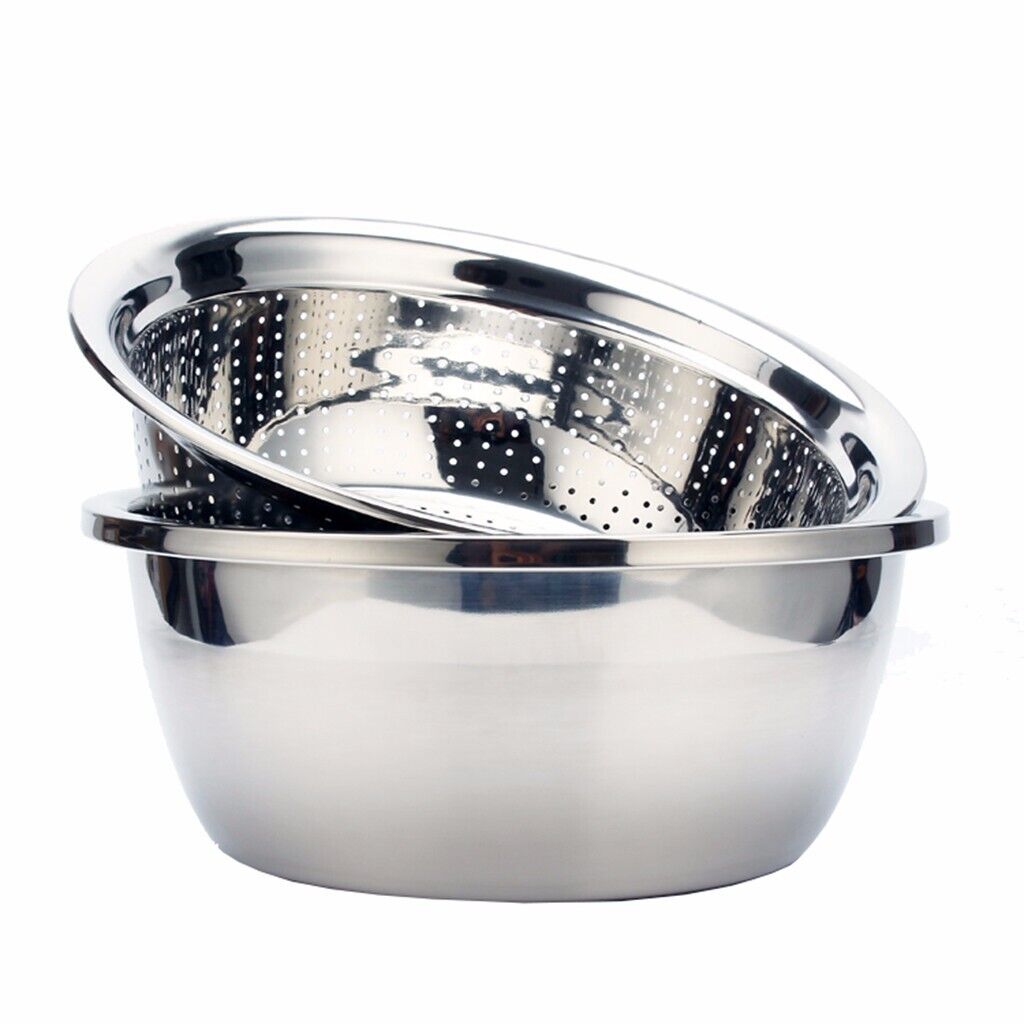 Heavy 22cm Stainless Bowl +Strainer X495 — Dear Home